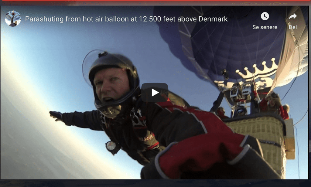 Parashuting from hot air balloon at 12.500 feet above Denmark – Circus ...